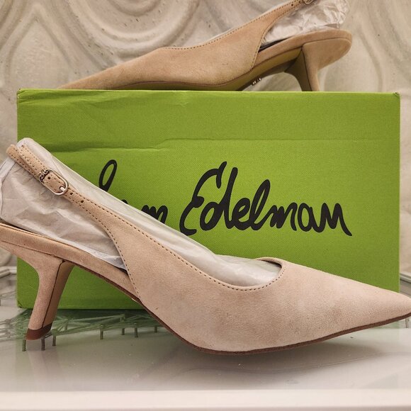 Sam Edelman | Shoes | Sam Edelman Bianka Slingback Pumps Suede Nib Size ...